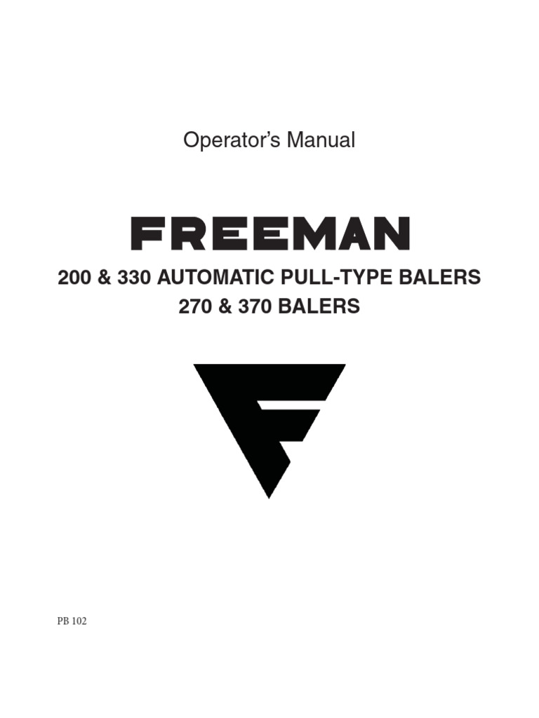 200 & 330 Automatic Pull-type Balers Manual | Download Free PDF | Screw ...