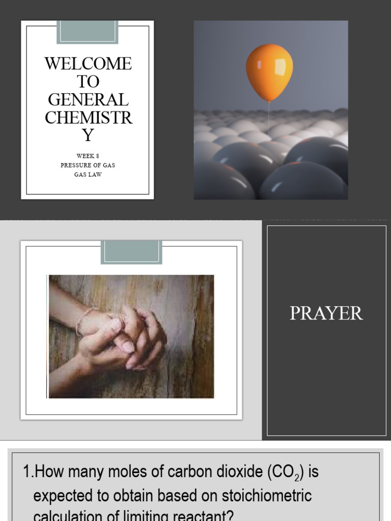 Week 8 Gas Laws | PDF | Gases | Pascal (Unit)