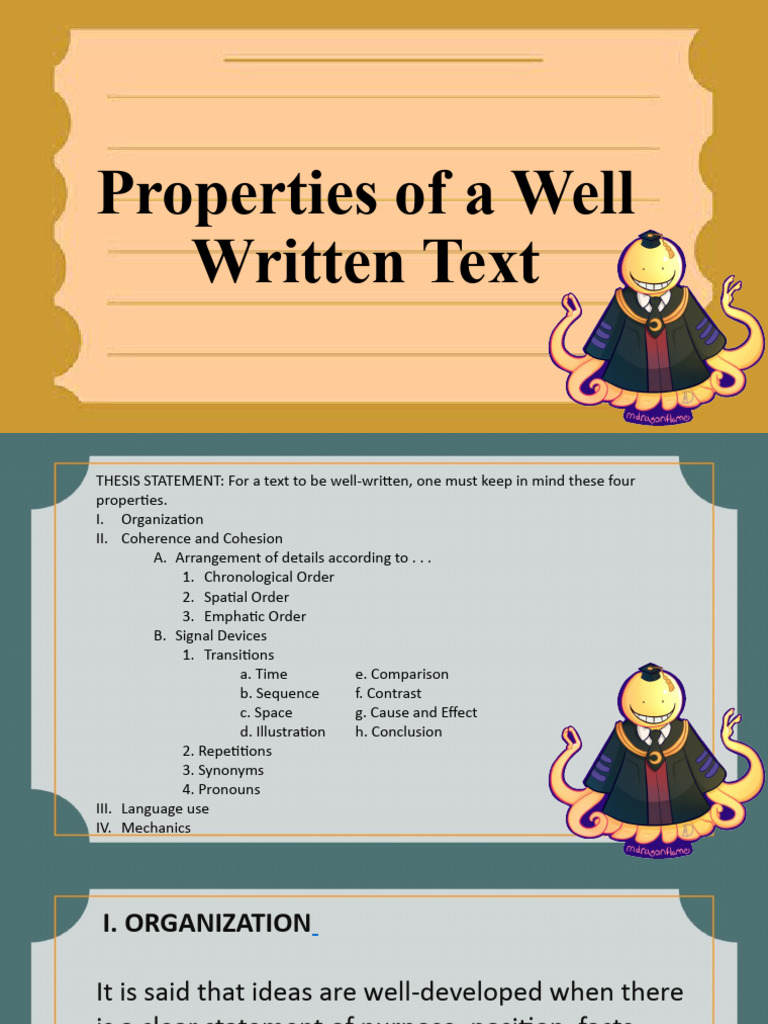Key Properties of Well-Written Text | PDF | Rodrigo Duterte | Linguistics
