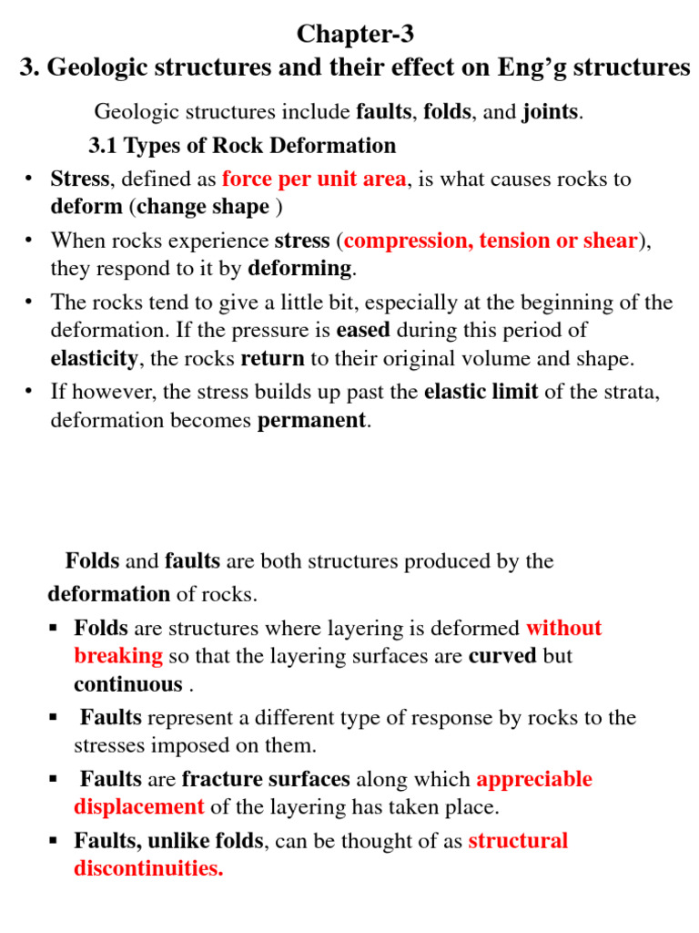 Chapter Three | PDF | Fault (Geology) | Deformation (Engineering)