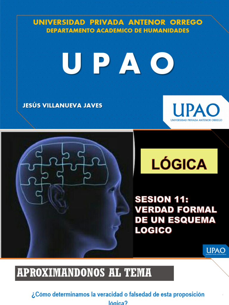 Diapositivas Semana 11-Logica | PDF | Verdad | Proposición