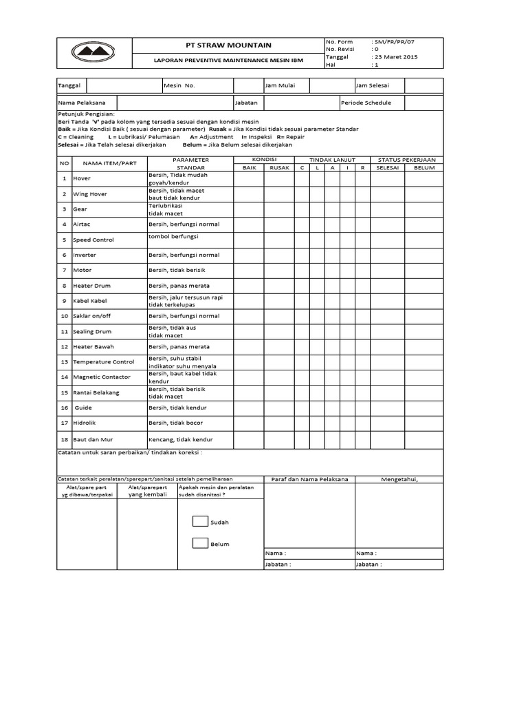 Laporan Preventive Maintenance IBM | PDF