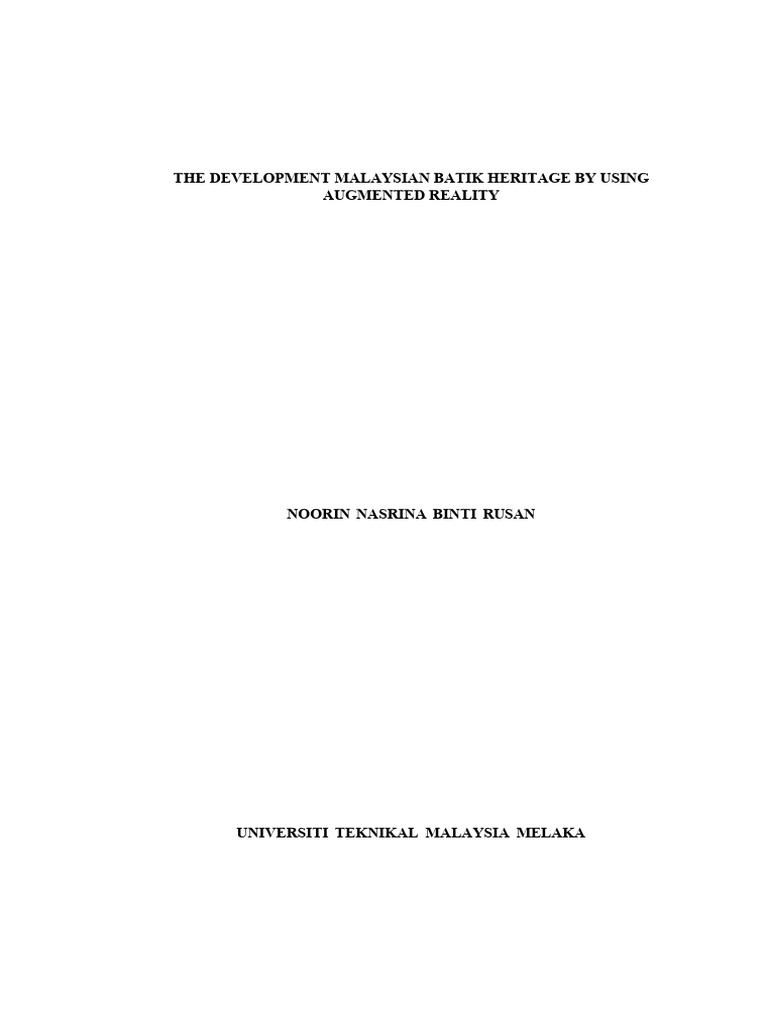 PSM2 FullReport Nasrina B031710375 | PDF | Augmented Reality | Computing