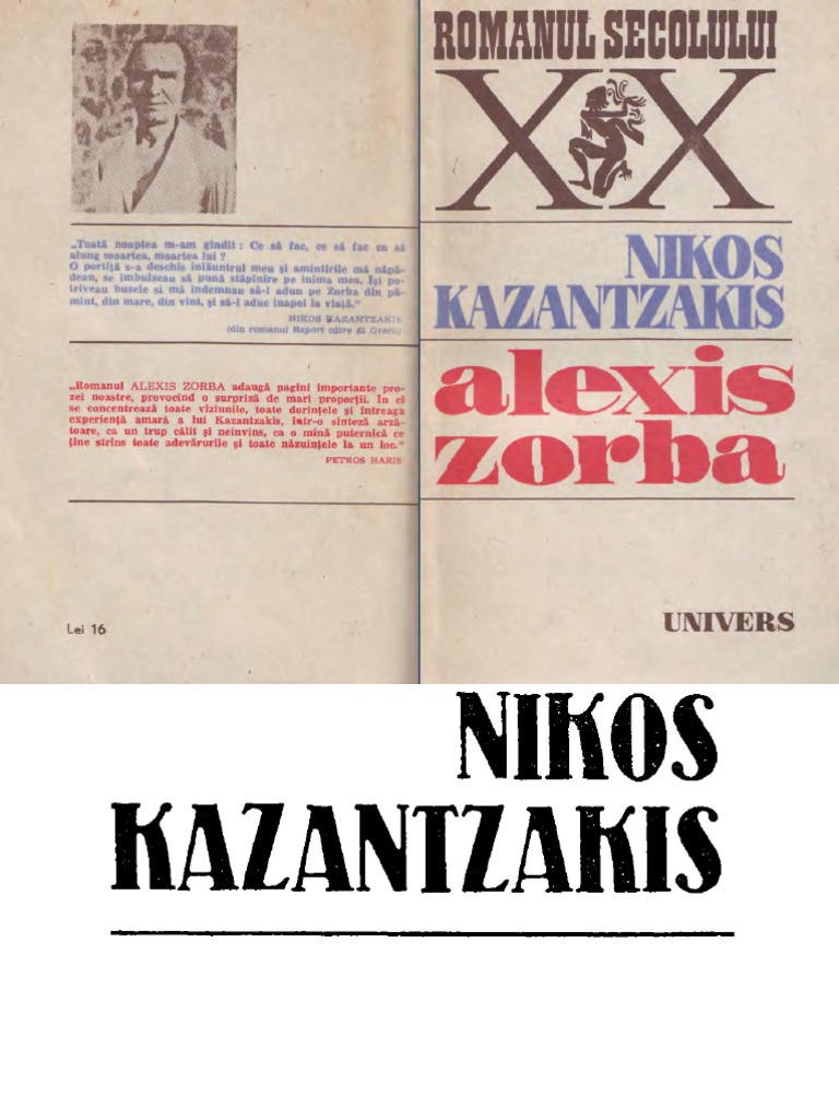 Nikos Kazantakis - Zorba Grecul | PDF