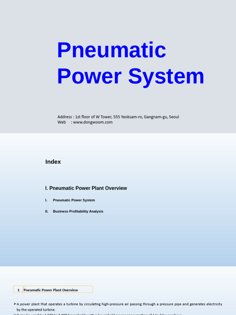 Dong Woo Pneumatic Power Plant | PDF | Power Station | Electricity ...