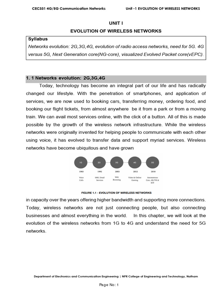 Notes 4 G 5 G | PDF | 4 G | Computer Network