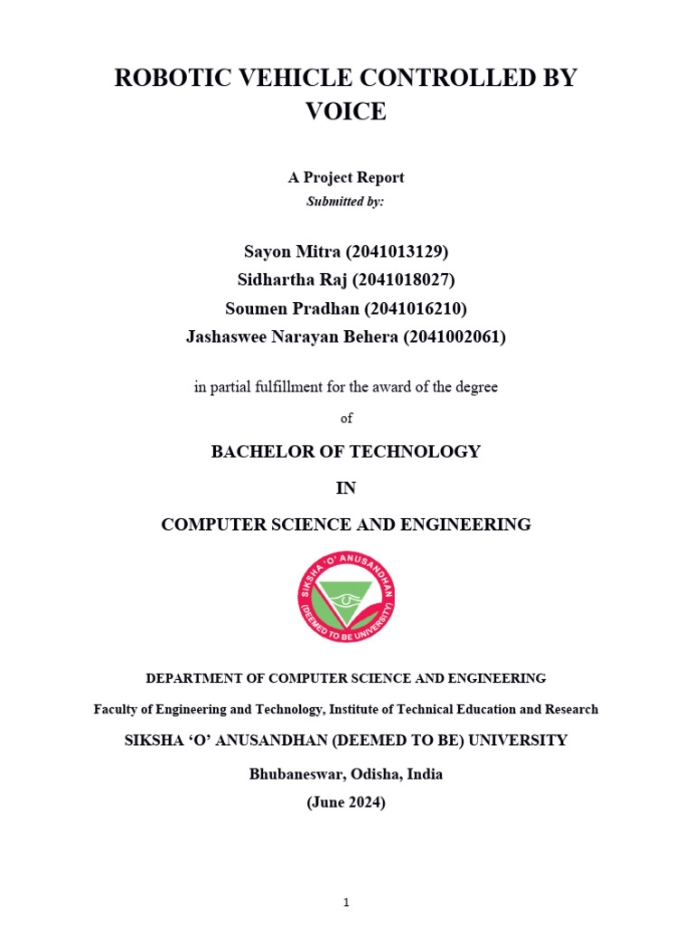 T4 SDP Final Project Report | PDF | Robotics | Axle