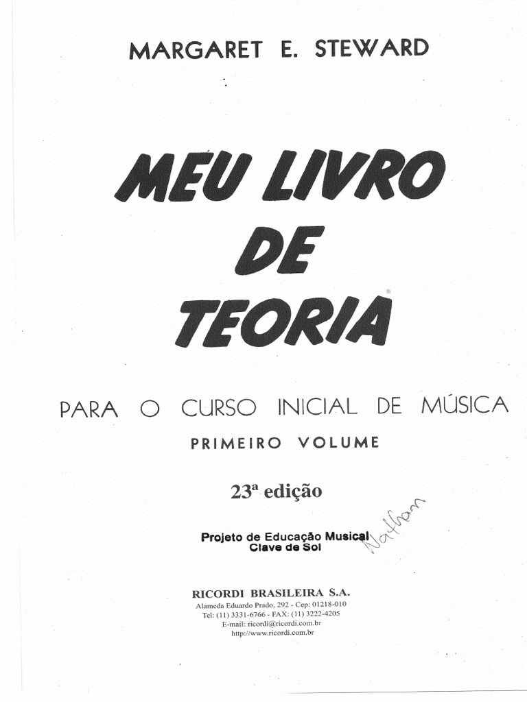 Meu Livro de Teoria 1.volume - Natan | PDF