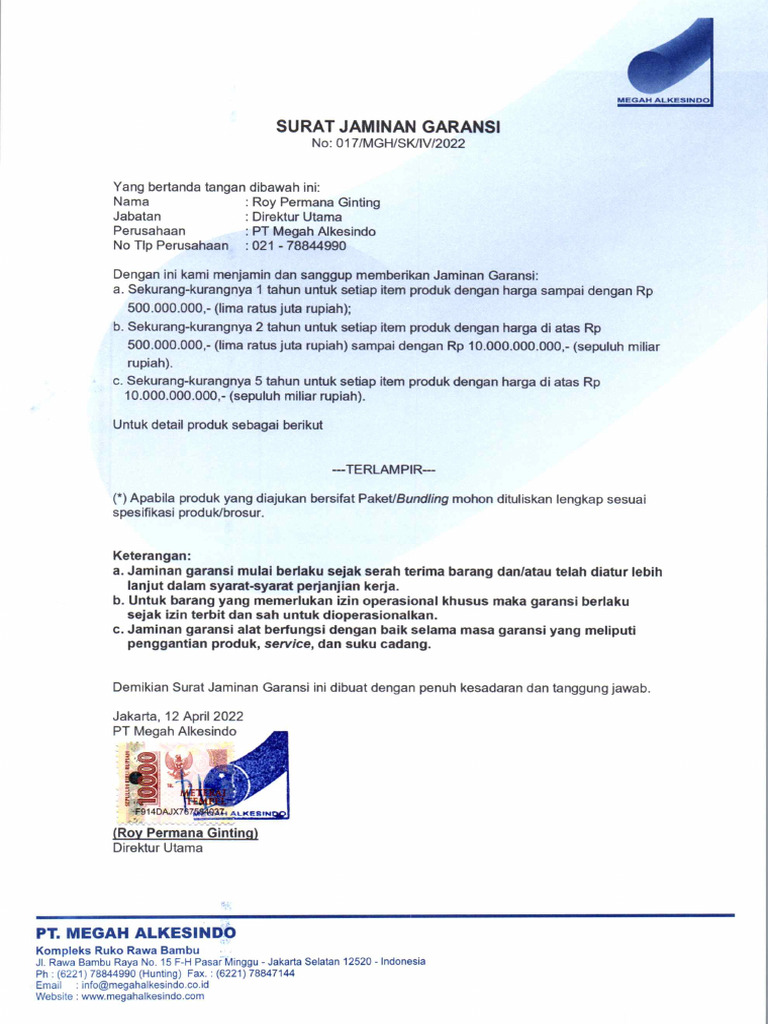 Jaminan Purna Jual - PDF 14 - Organized - PDF Cut | PDF