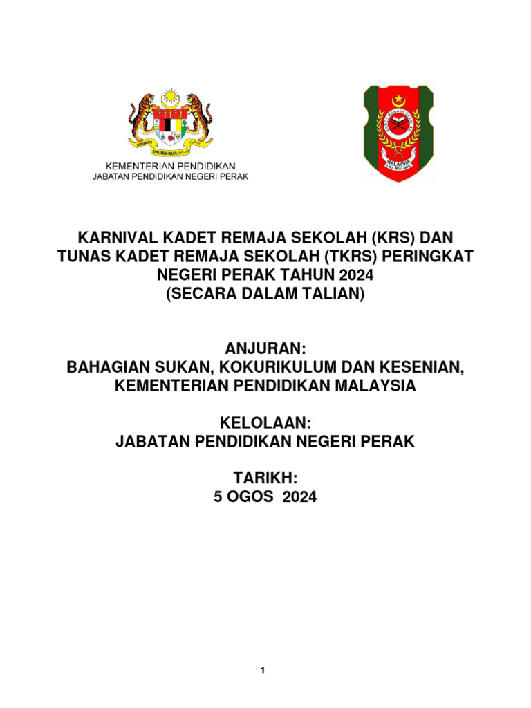 Kertas Konsep Karnival Krs Tkrs Negeri Perak 2024 | PDF