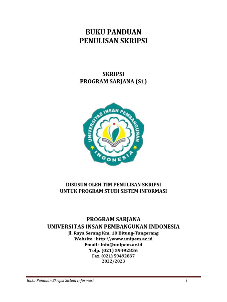 Buku Panduan Skripsi Revisi Maret 2024 | PDF | Bisnis | Komputer