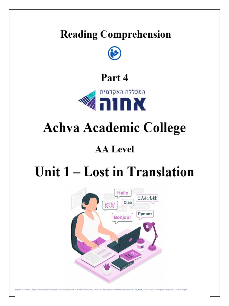 AA Unit 1 Part 4 - Reading Comprehension | PDF | Part Of Speech | Adverb