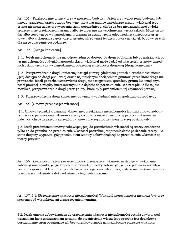 Przepisy Prawo Rzeczowe | PDF