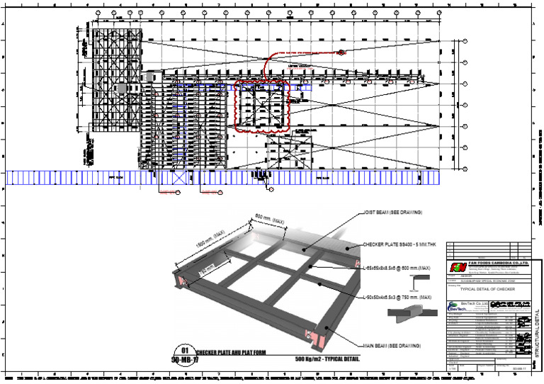 01 SD-MB-17: Checker Plate Ahu Plat Form 500 Kg/m2 - TYPICAL DETAIL ...