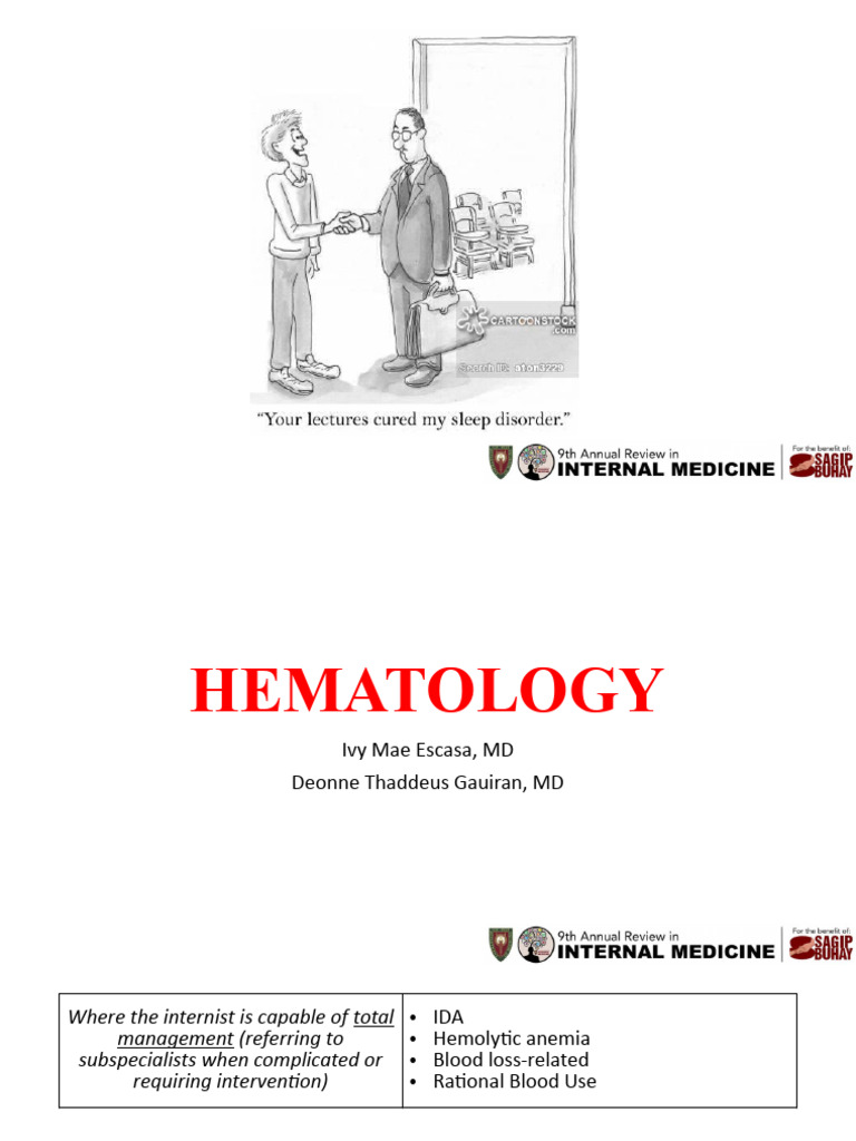 1113 - PSBIM Review 2017 Hematology Lecture - Ivy | PDF | Coagulation ...