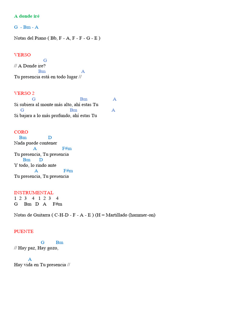 A Donde Iré | PDF