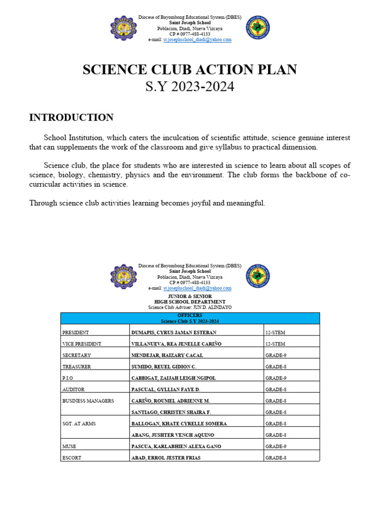ACTION PLAN 2 | Download Free PDF | Science