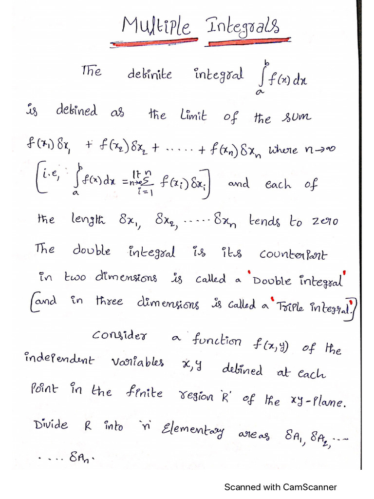 Unit 3 (Multiple Integrals) | PDF