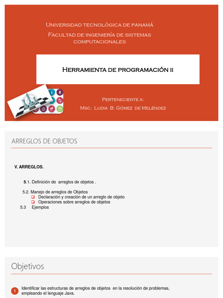 ARREGLODEOBJETOS | PDF | Objeto (informática) | Lenguaje de programación