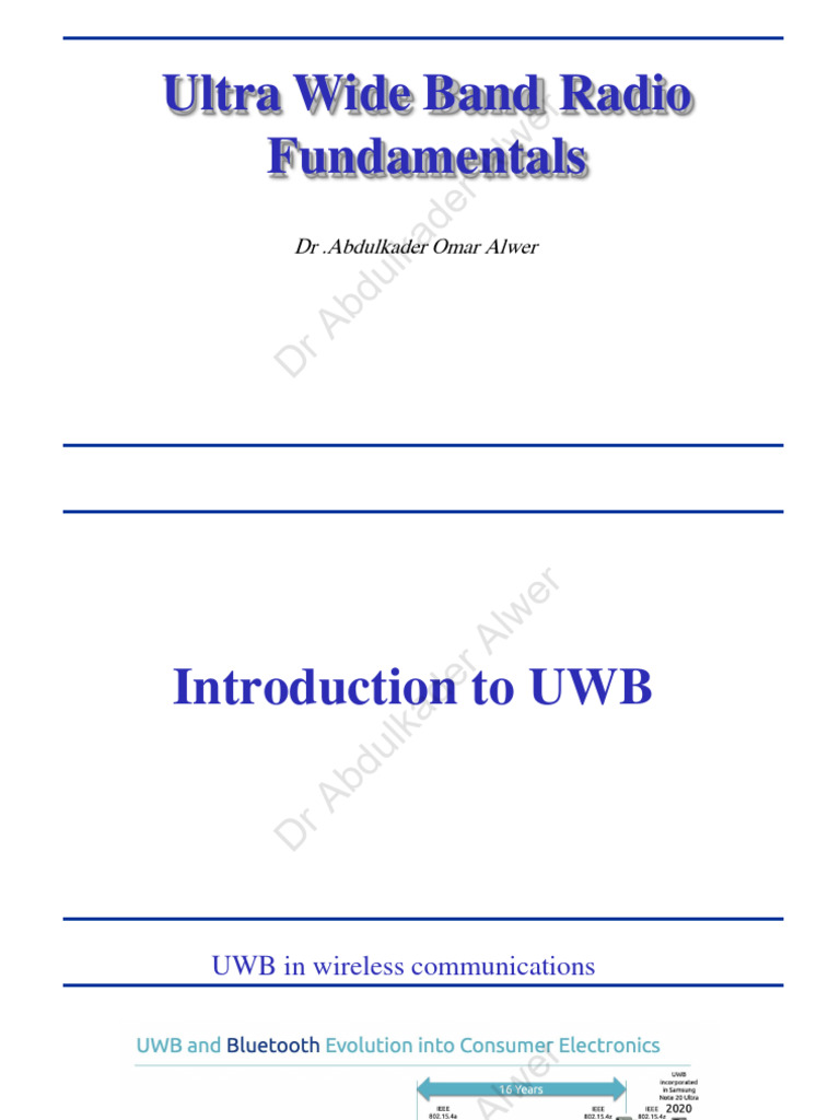 UWB_fundamentals | PDF | Ultra Wideband | Ieee 802.11