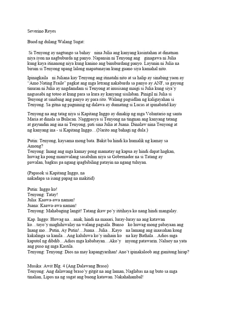 Severino Reyes | PDF