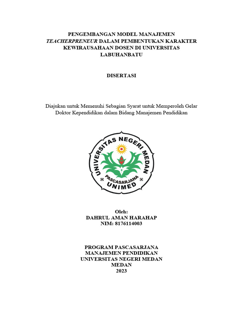 Disertasi Ujian Terbuka | PDF