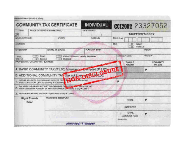 Tax Certificate | PDF