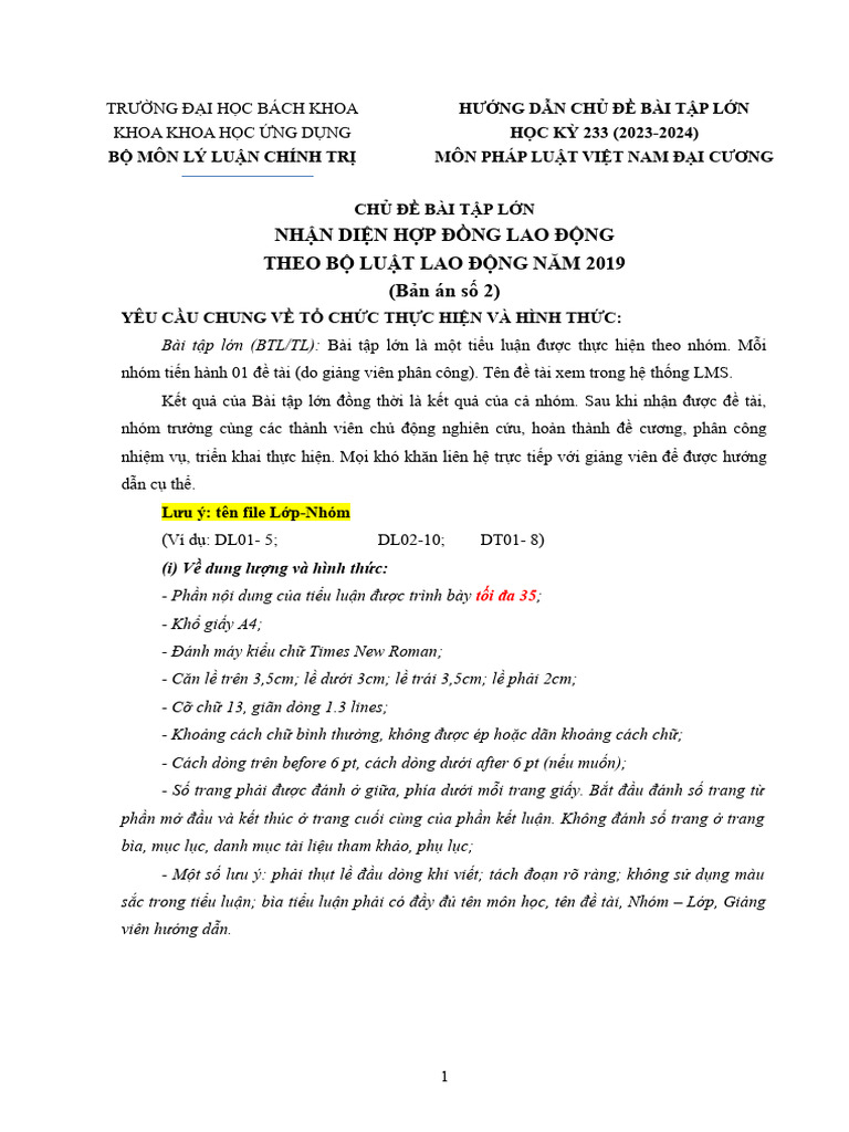 233 - Nhận diện HĐLĐ - BA2 | PDF