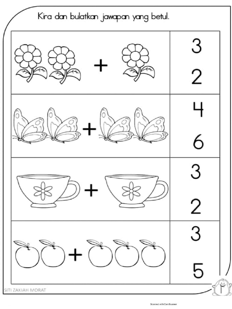 Latihan Matematik Pra Sekolah | PDF
