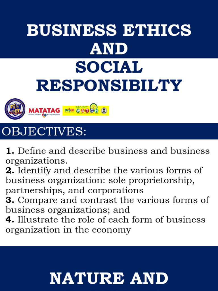 Business Ethics Lesson 1 | PDF | Business | Partnership
