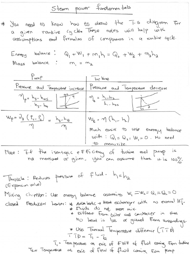 Notes - Steam Power Fundamentals | PDF