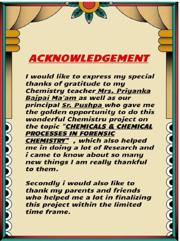 Chemistry Project Work | PDF | Chromatography | Gas Chromatography