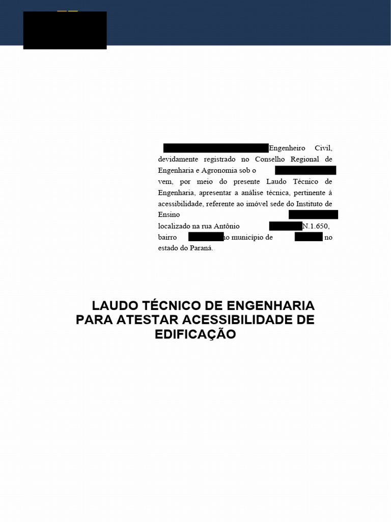 Modelo de Laudo de Acessibilidade | Download grátis PDF ... Modelo de Laudo de Acessibilidade | Download grátis PDF ...