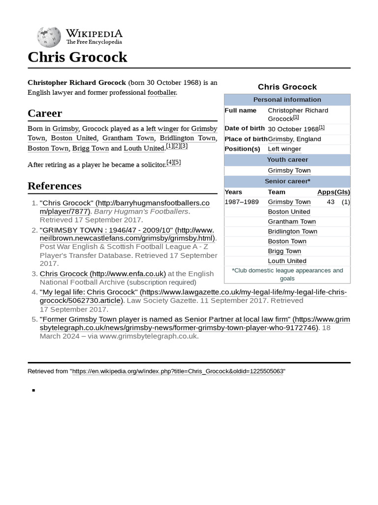 Chris Grocock | PDF | Association Football Clubs | Association Football