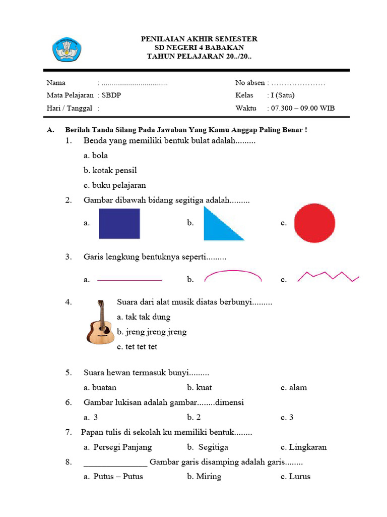 SBDP Kelas 1 SD | PDF