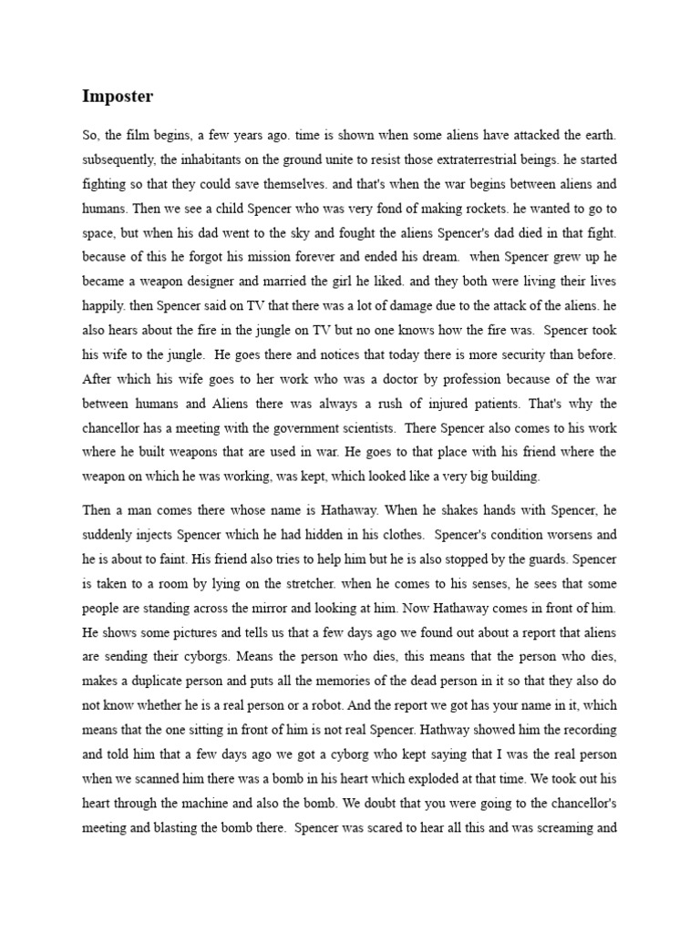 Imposter | Download Free PDF | Extraterrestrial Life