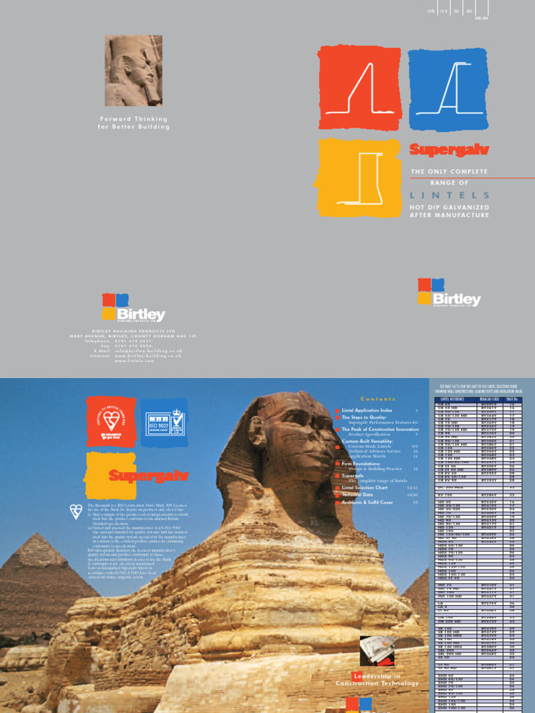 Lintel Brochure | PDF | Building Insulation | Corrosion