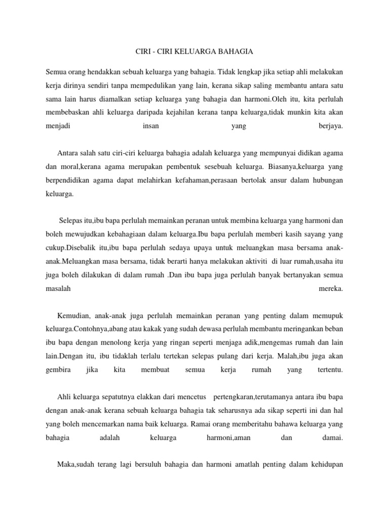 Ciri Ciri Keluarga Bahagia Pdf 