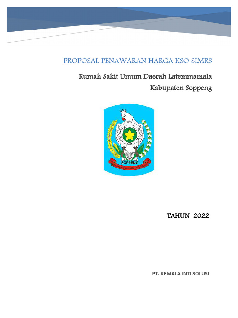 Proposal Penawaran Harga KSO SIMRS RSUD Latemamala | PDF