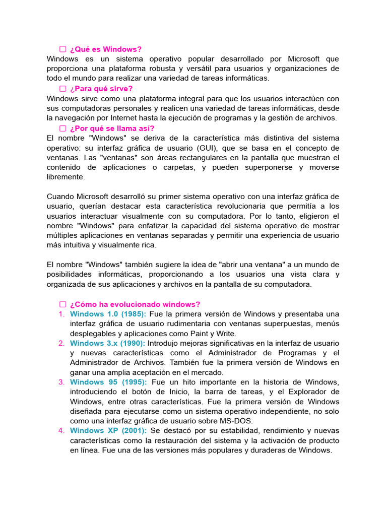 Tarea 2 Computacion | PDF | Microsoft Windows | Ventana (informática)