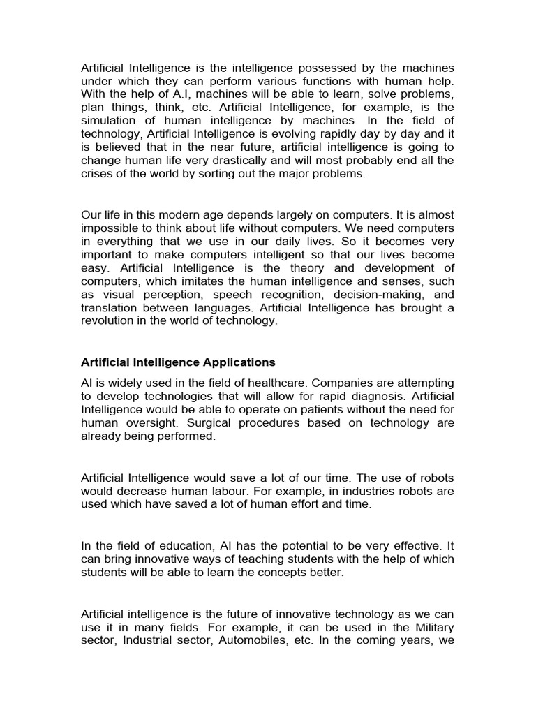 New DOC Document | PDF | Artificial Intelligence | Intelligence (AI) & Semantics