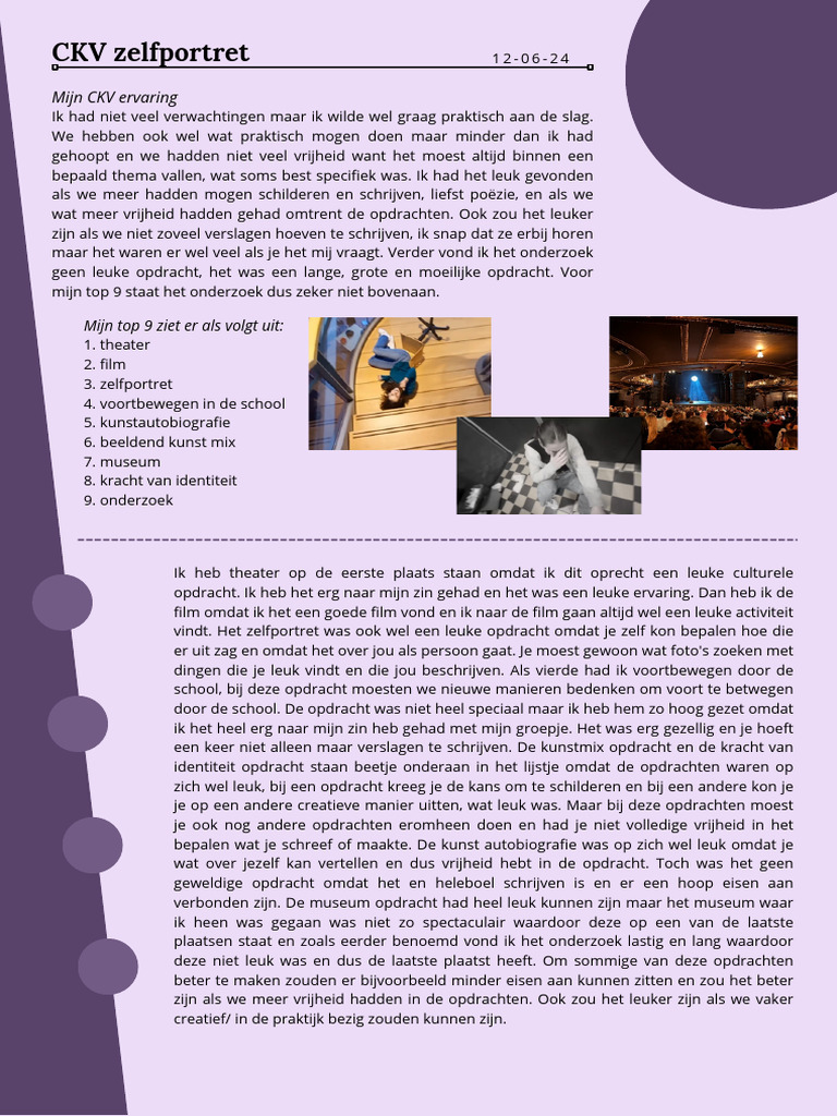 CKV Zelfportret | PDF