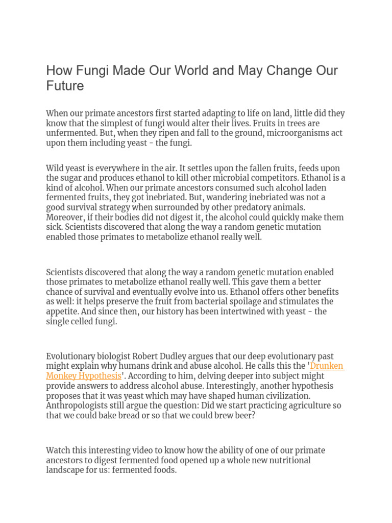 Pre Reading Material | PDF | Fungus | Plants