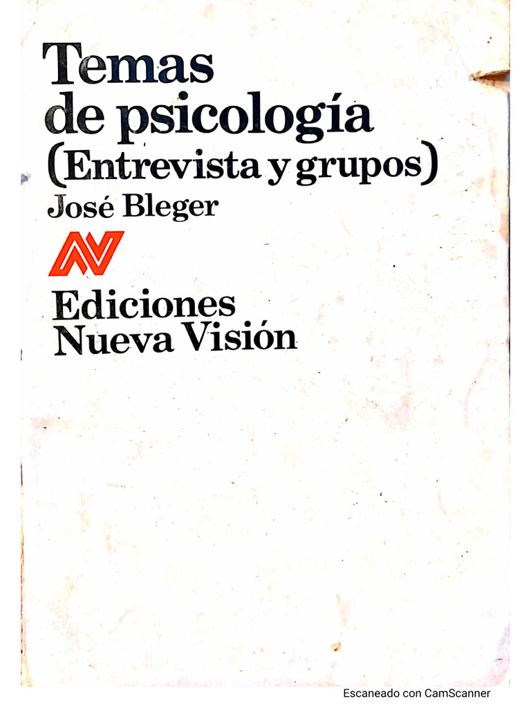 Bleger - Grupos Operativos | PDF