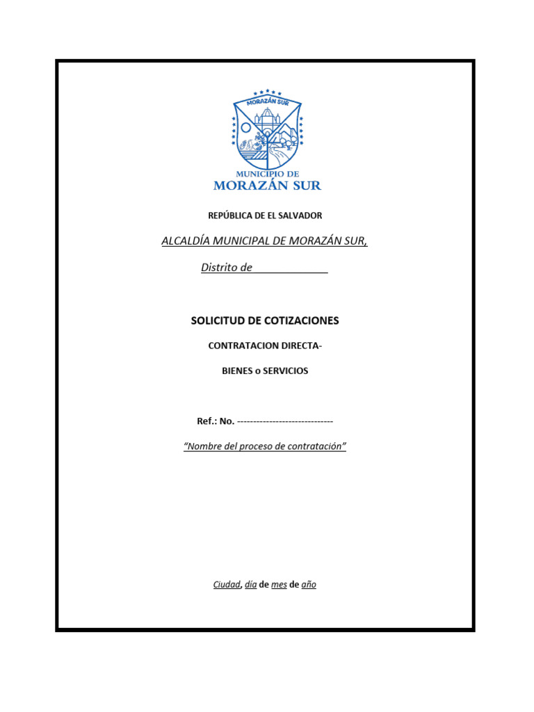 DES 2024 004. Documento Estandar Comparacion de Precios. Bienes y ...