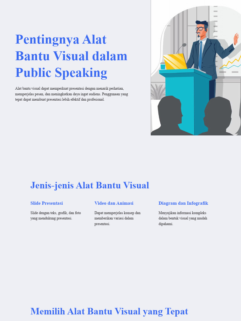 Pentingnya Alat Bantu Visual Dalam Public Speaking | PDF | Karier ...