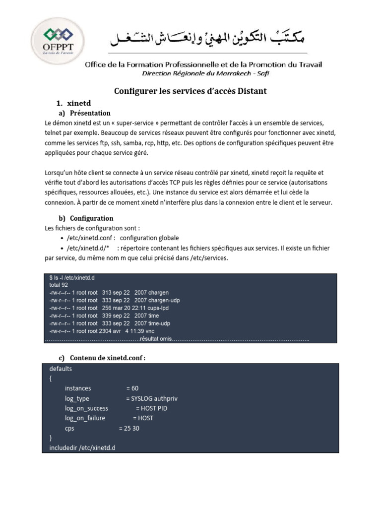 Configuration des services d'accès distant | PDF | Enveloppe de ...