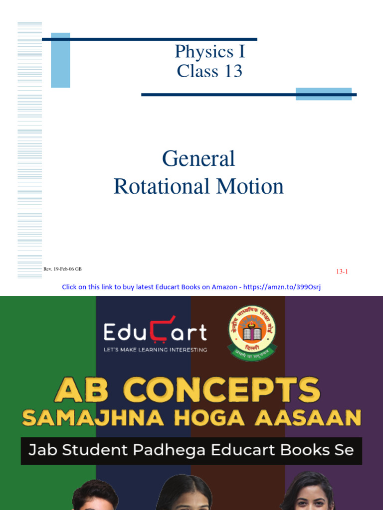 Chapter 7 - System of Particles and Rotional Motion | PDF | Rotation Around A Fixed Axis ...