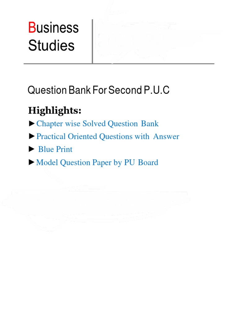 Question Bank For Second P.U.C: Highlights | PDF | Knowledge | Science