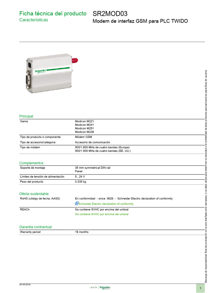 Modicon M221 SR2MOD03 | PDF